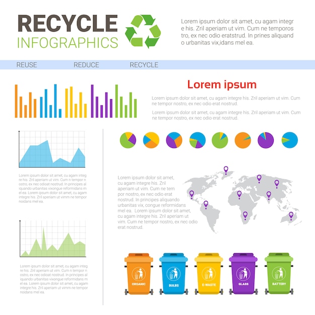 Vibrant Recycling Infographic with Global Reach | Jiffy Designs