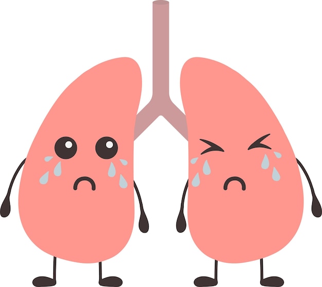 Sad Lungs Crying Tears, Struggling to Breathe Clearly | Jiffy Designs