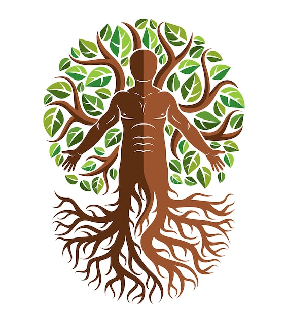 Vibrant Tree of Life with Powerful Human Form | Jiffy Designs
