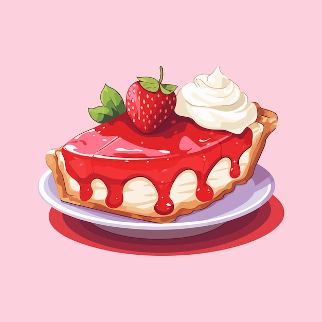Delectable Strawberry Tart with Creamy Topping and Vibrant Glaze ...
