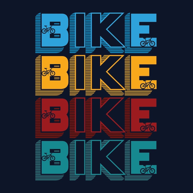Vibrant Retro Bike Typography with Mechanical Elements | Jiffy Designs