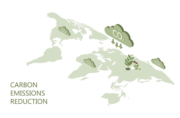Global Map Highlighting Efforts to Curb Carbon Emissions | Jiffy Designs