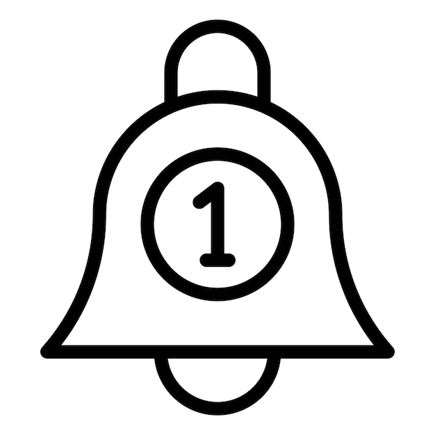 Minimalist Bell-Shaped Countdown Timer with Bold Number One | Jiffy Designs