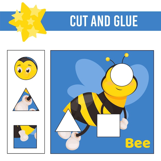 Cheerful Bee Cut-and-Glue Craft for Kids | Jiffy Designs