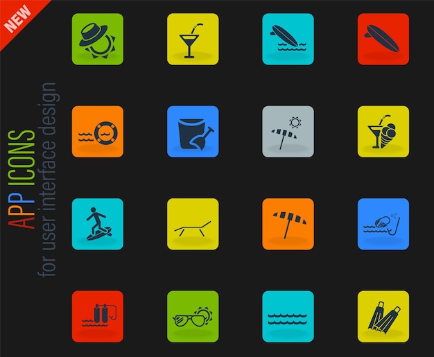 Vibrant Collection of Diverse Cocktail and Food Icons | Jiffy Designs