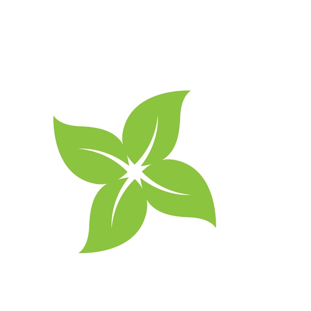 Vibrant Green Leaf Emblem with Radiant Center | Jiffy Designs