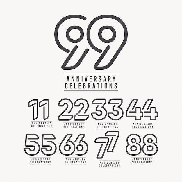 Stylized Numerals Celebrating 99th Anniversary Milestone | Jiffy Designs