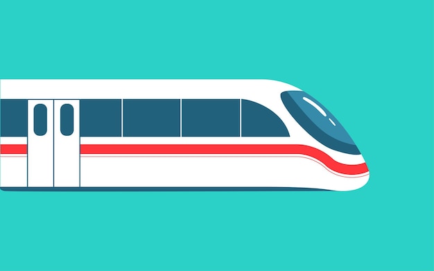 Stylized Illustration of a Modern High-Speed Passenger Train | Jiffy ...