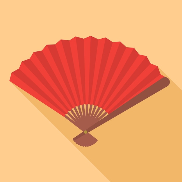 Vibrant Red Japanese Fan with Elegant Pleats | Jiffy Designs