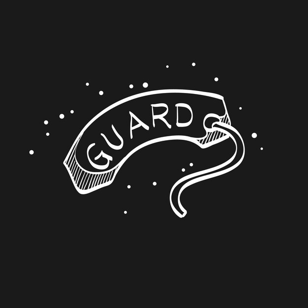 Elegant Cosmic Guard Emblem with Flowing Celestial Design | Jiffy Designs