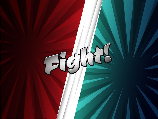 Vibrant 'Fight!' Comic Book-Style Graphic | Jiffy Designs