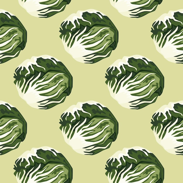 Vibrant Cabbage Motif: A Verdant Vegetable Collection | Jiffy Designs
