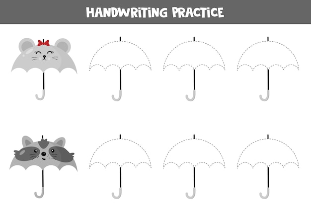 Charming Umbrella Collection for Handwriting Practice | Jiffy Designs
