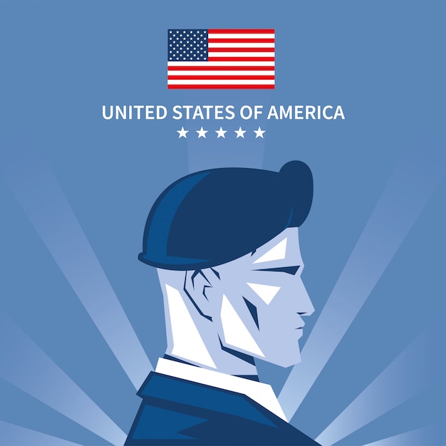 Patriotic Profile of an American Serviceman | Jiffy Designs