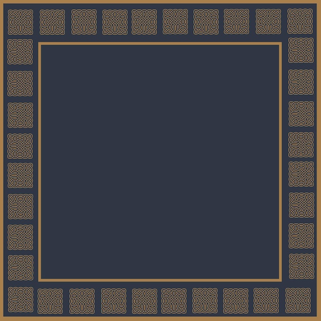 Elegant Geometric Frame with Intricate Tiled Borders | Jiffy Designs