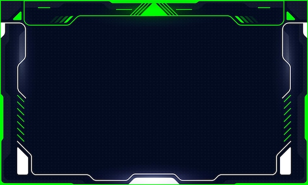 Dynamic Futuristic Tech Frame with Neon Green Accents | Jiffy Designs