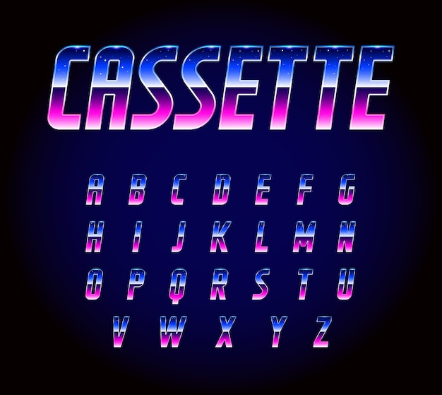 Vibrant Retro-Inspired Cassette Tape Font | Jiffy Designs