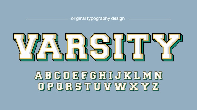 Vintage Varsity Typography Design with Bold Lettering | Jiffy Designs