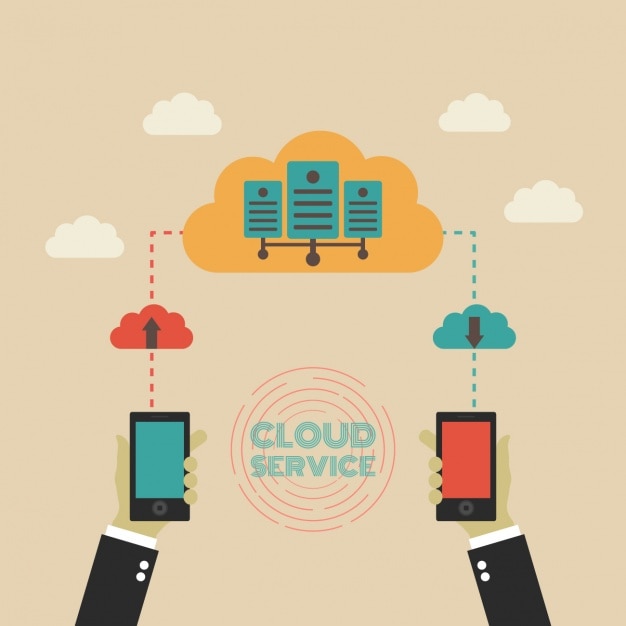 Cloud Service Concept with Devices and Data Storage | Jiffy Designs