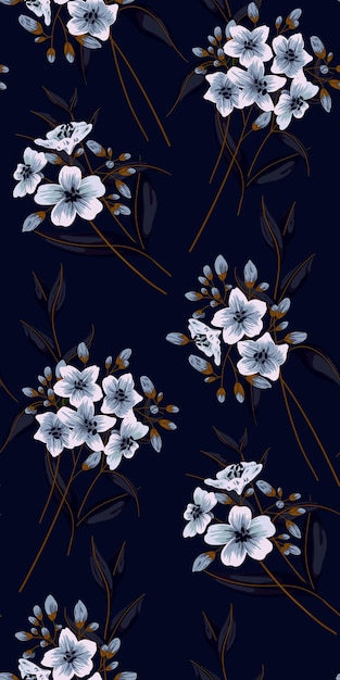 Elegant Floral Bouquets on Midnight Blue Backdrop | Jiffy Designs