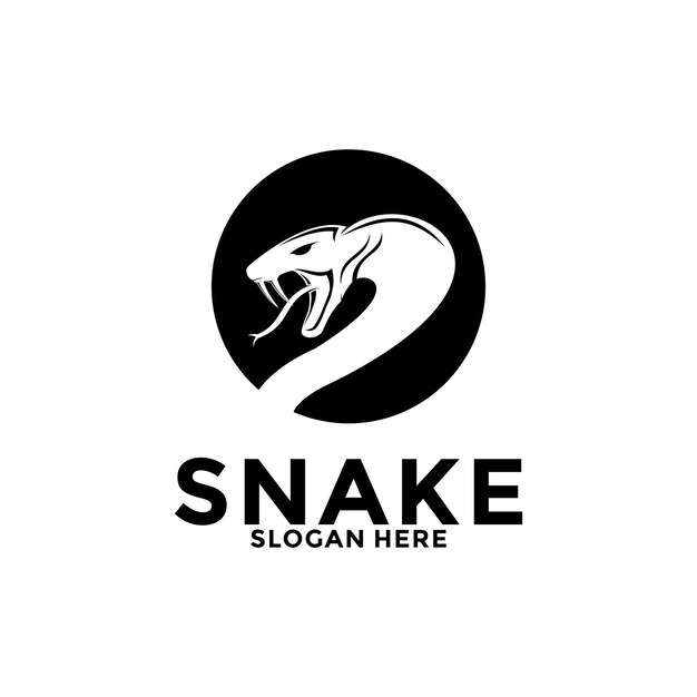 Sleek Serpent Silhouette: Bold Monochrome Snake Emblem | Jiffy Designs