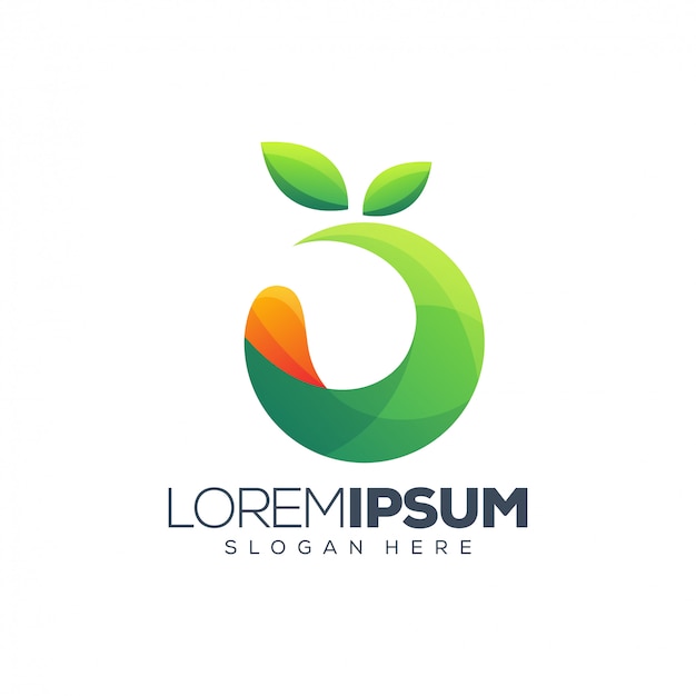 Vibrant Organic Fruit Logo with Leaf Accents | Jiffy Designs