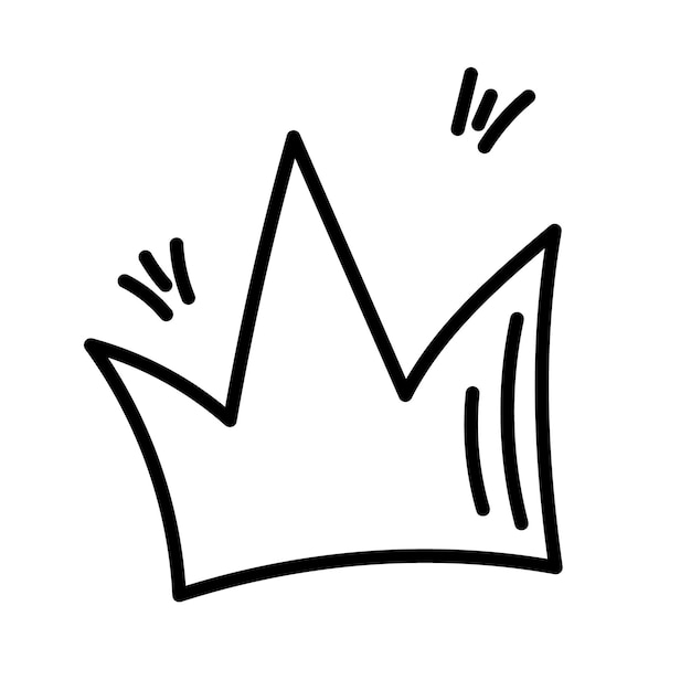 Minimalist Crown Illustration with Bold Brush Strokes | Jiffy Designs