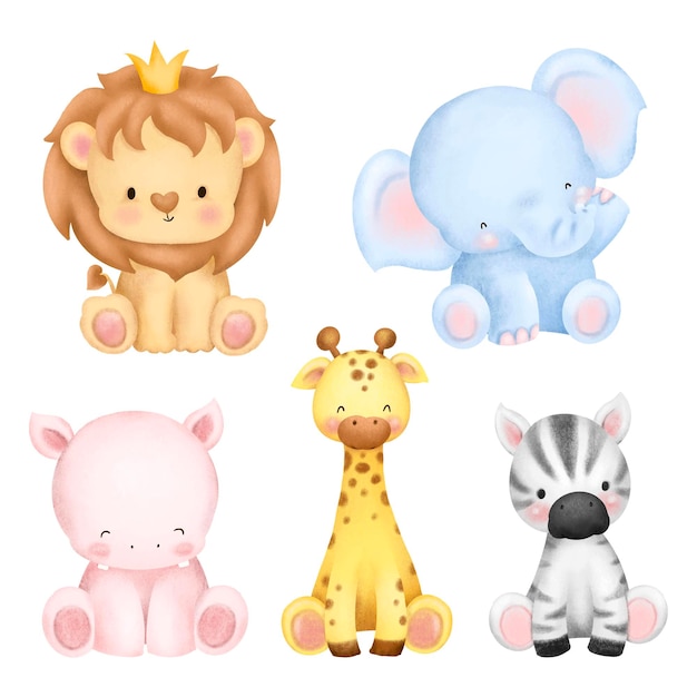 Adorable Baby Animal Friends in Playful Cartoon Style | Jiffy Designs