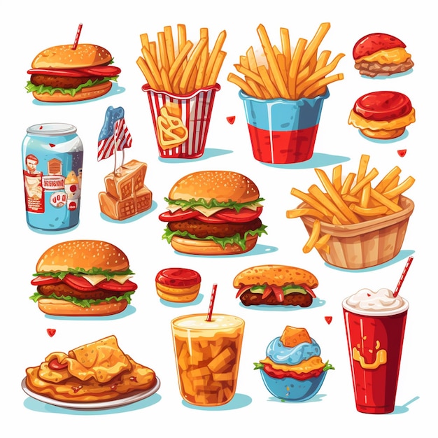 Delectable Fast Food Collection: Burgers, Fries, and More | Jiffy Designs