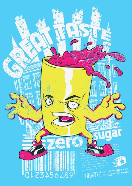 Vibrant Cartoon Character with Pink Gooey Substance | Jiffy Designs