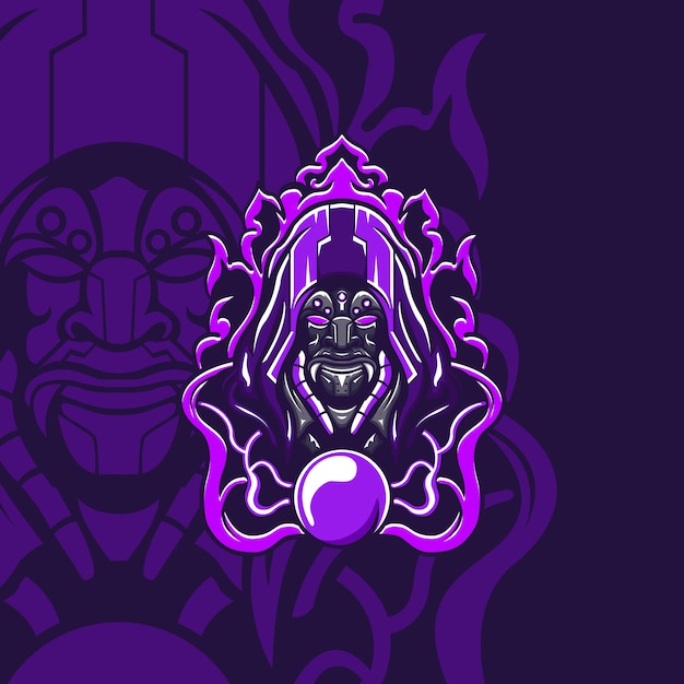 Captivating Tribal Mask with Glowing Orb | Jiffy Designs