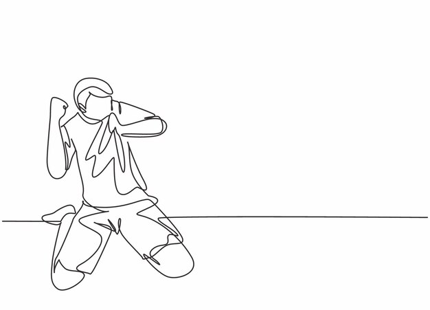 Minimalist Outline of a Seated Figure | Jiffy Designs