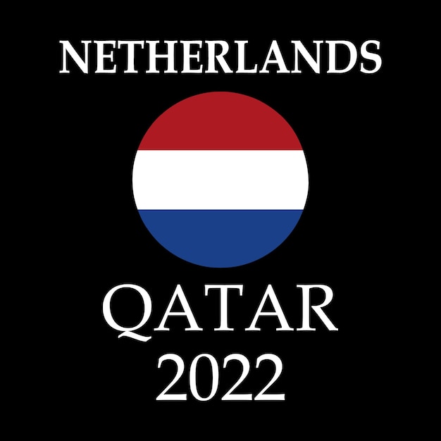 Vibrant Netherlands and Qatar Flag Emblem for 2022 Event | Jiffy Designs