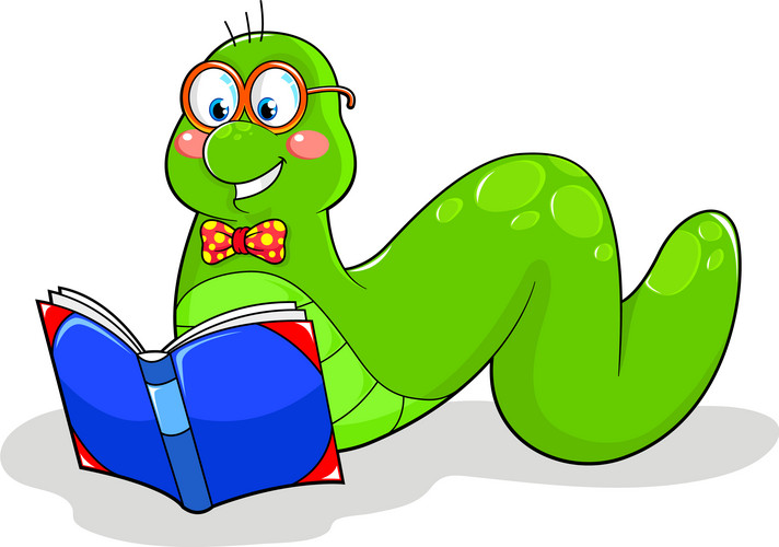 Nice Bookworm Reading A Book | Jiffy Designs