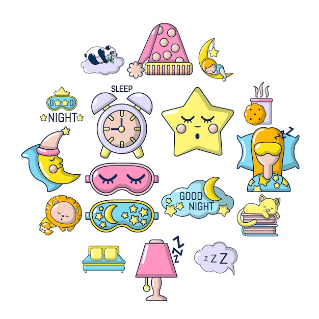 Whimsical Bedtime Icons Celebrate Restful Slumber | Jiffy Designs