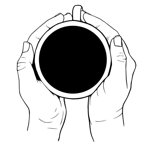 Hands Holding a Circular Black Background | Jiffy Designs