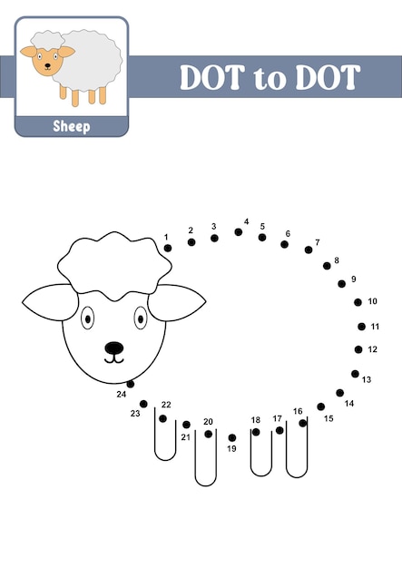 Adorable Dot-to-Dot Sheep: Connect the Numbered Dots | Jiffy Designs