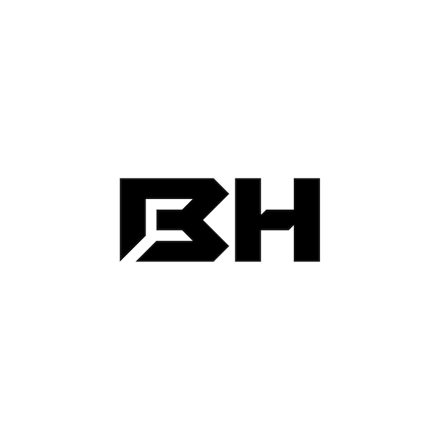 Bold and Striking BH Monogram Design | Jiffy Designs