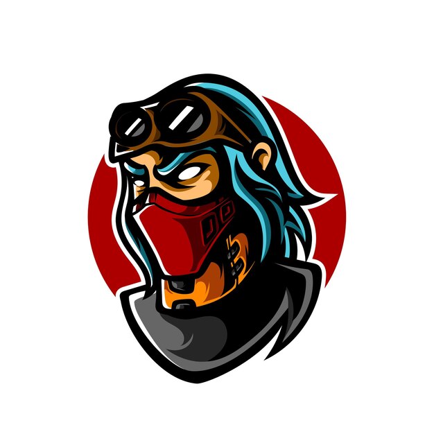 Bold and Stylized Pilot Emblem with Retro Flair | Jiffy Designs