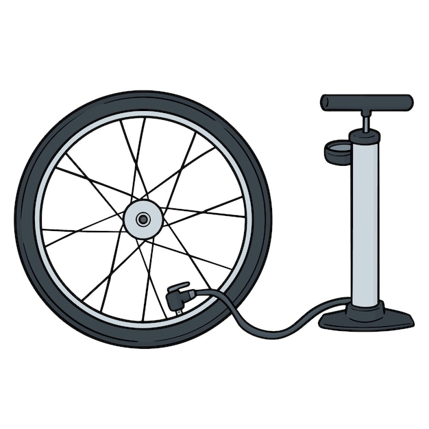 Sleek and Sturdy Bicycle Wheel with Air Pump | Jiffy Designs
