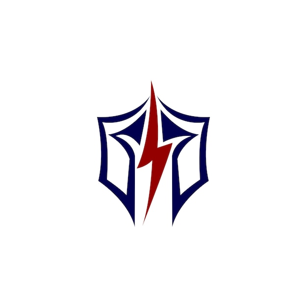 Dynamic Shield Emblem with Vibrant Lightning Bolt | Jiffy Designs