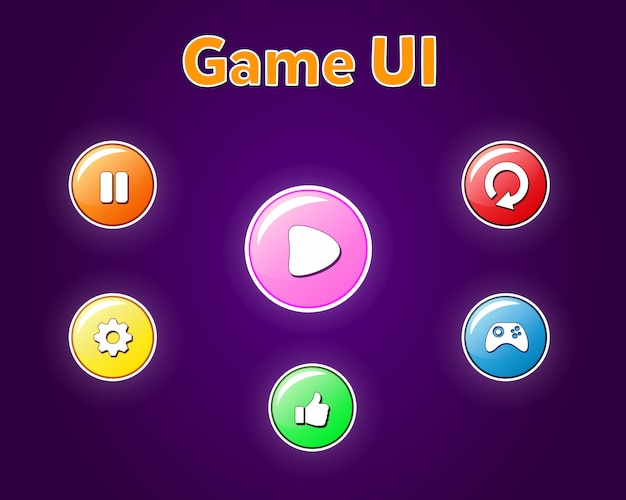 Vibrant Game UI Buttons for Engaging Gameplay | Jiffy Designs