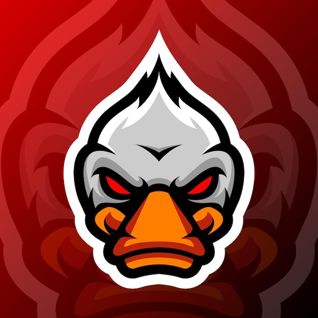 Fierce Feathered Mascot with Piercing Red Eyes | Jiffy Designs