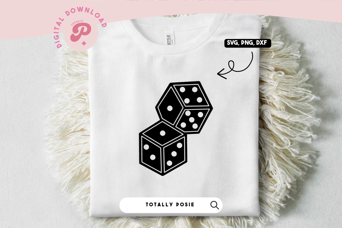 Rolling Dice Silhouette with Bold Geometric Shapes and Contrasting Dots ...