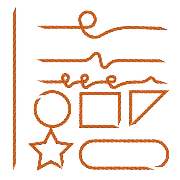 Captivating Rope Shapes and Symbols Collection | Jiffy Designs