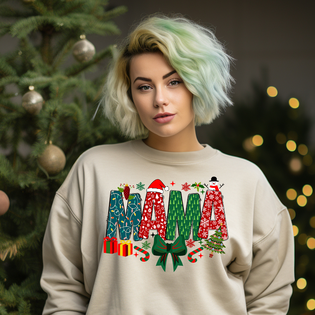 'Mama' Festive Holiday Letters Adorned with Christmas Motifs | Jiffy ...