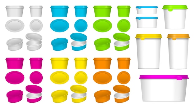 Vibrant Plastic Containers in Assorted Shapes and Colors | Jiffy Designs