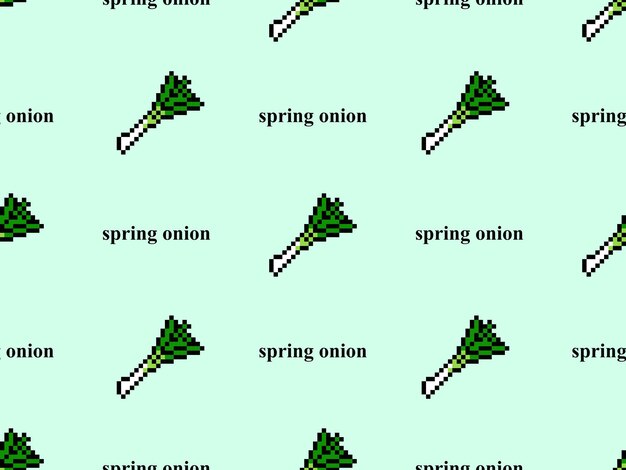 Vibrant Pixel Art Spring Onion Pattern | Jiffy Designs