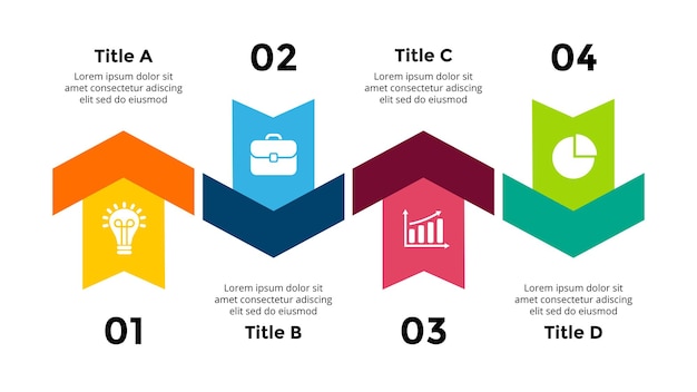 Vibrant Directional Infographic with Icons and Text | Jiffy Designs