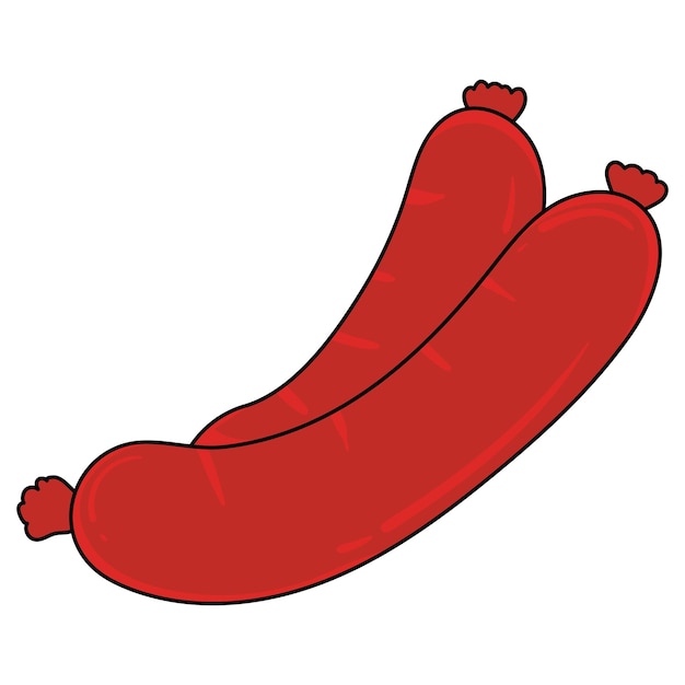Vibrant Red Hot Dog Illustration | Jiffy Designs
